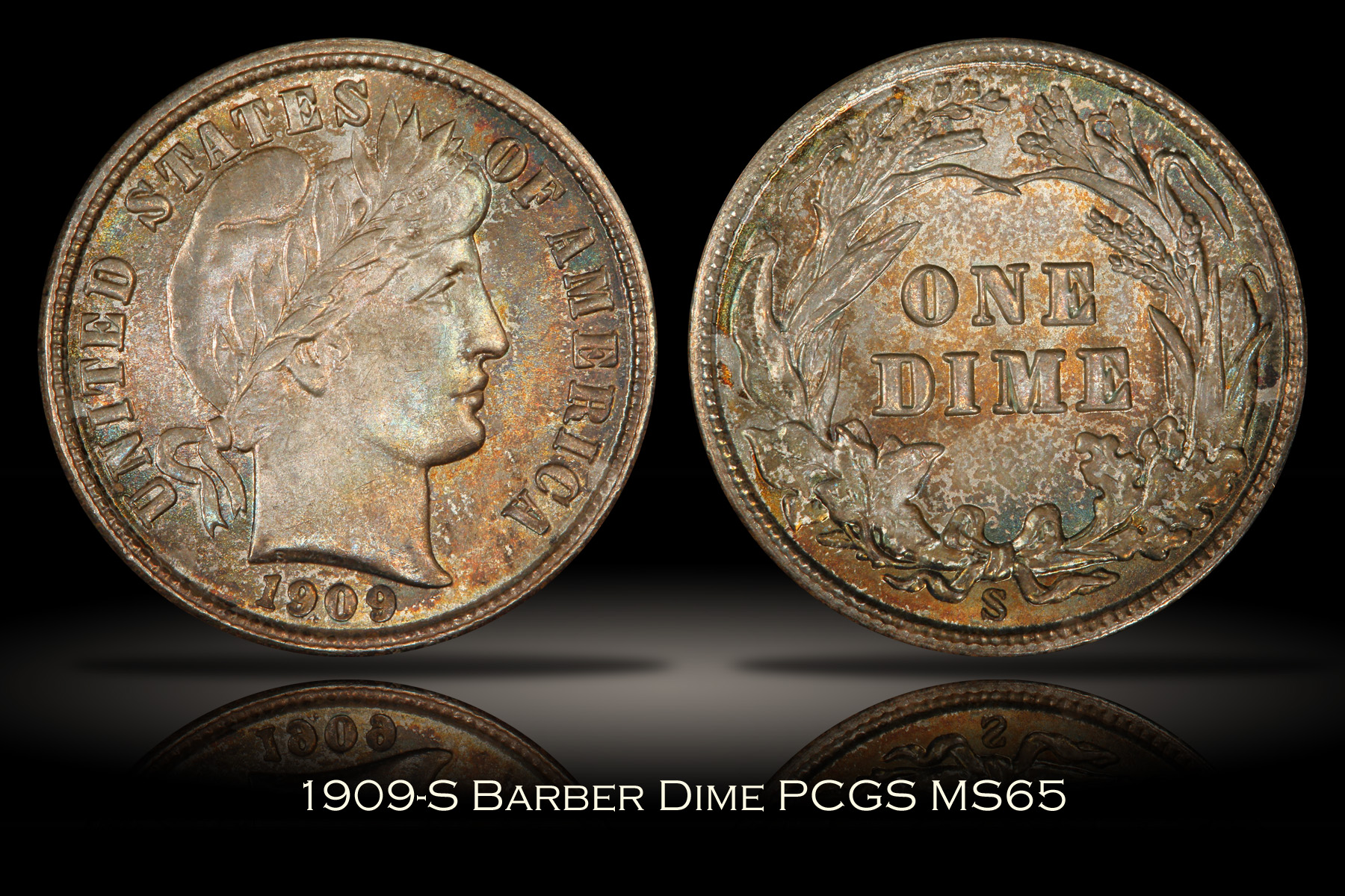Michael Kittle Rare Coins - 1909-S Barber Dime PCGS MS65
