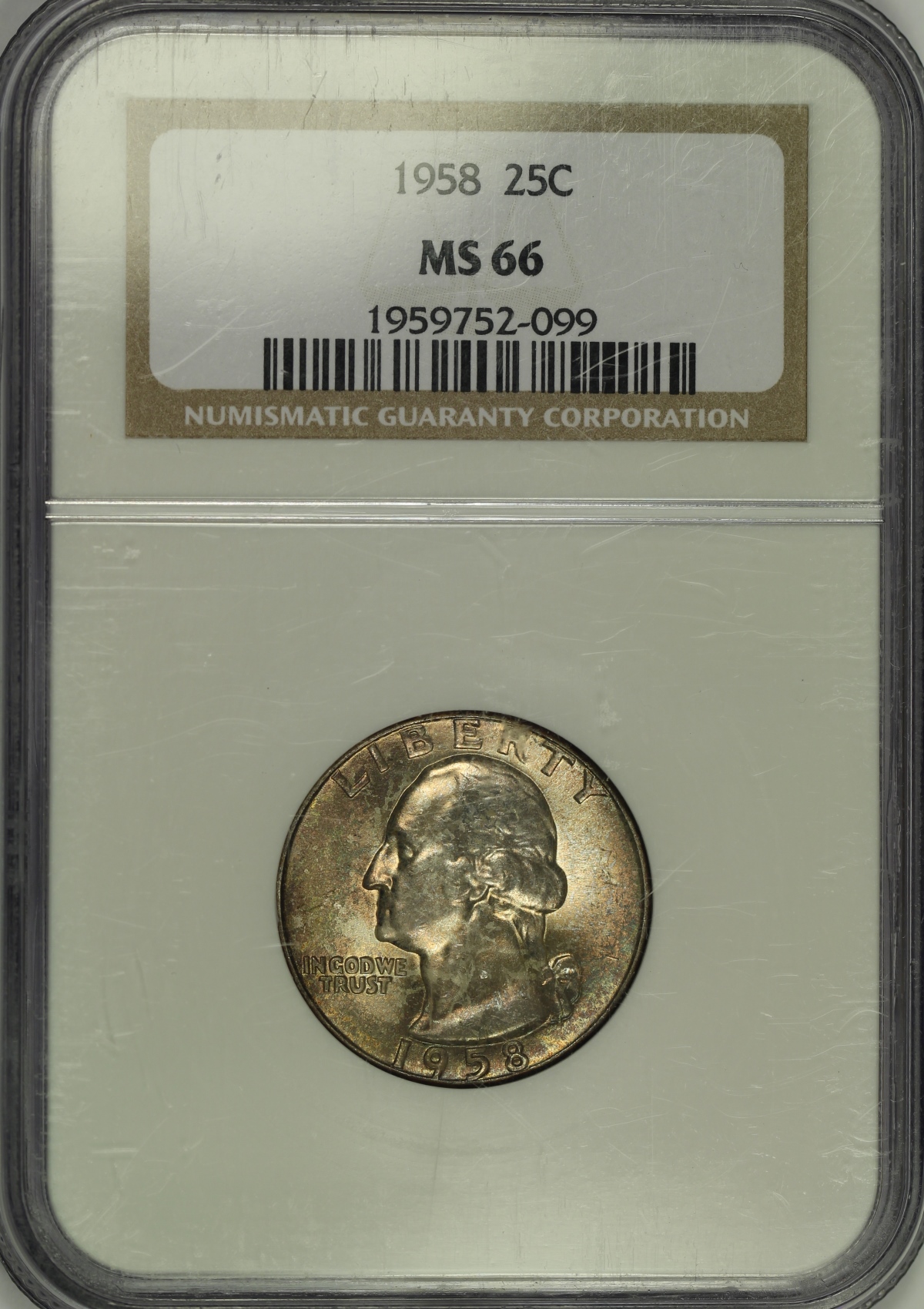 Michael Kittle Rare Coins - 1958 Washington Quarter NGC MS66
