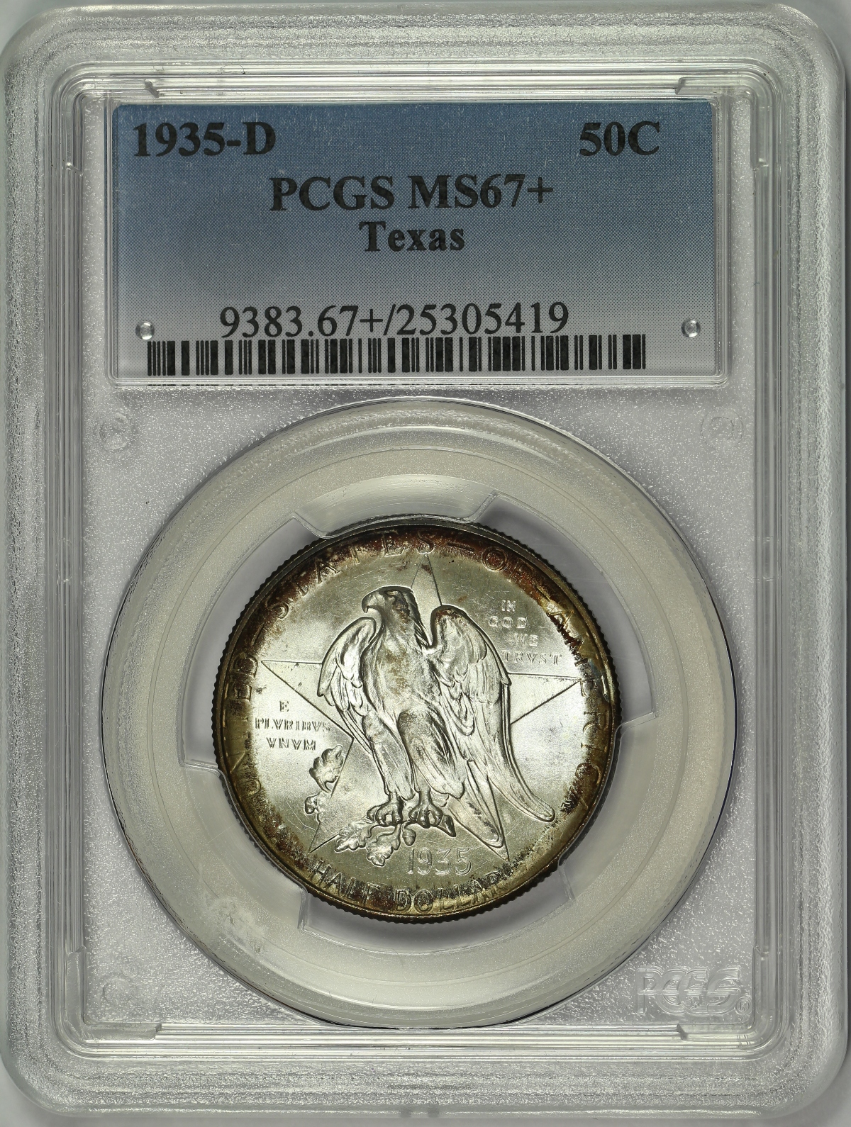 Michael Kittle Rare Coins - 1935-D Texas Half PCGS MS67+