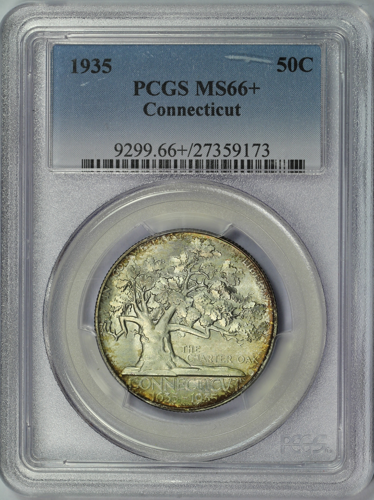Michael Kittle Rare Coins - 1935 Connecticut Half PCGS MS66+